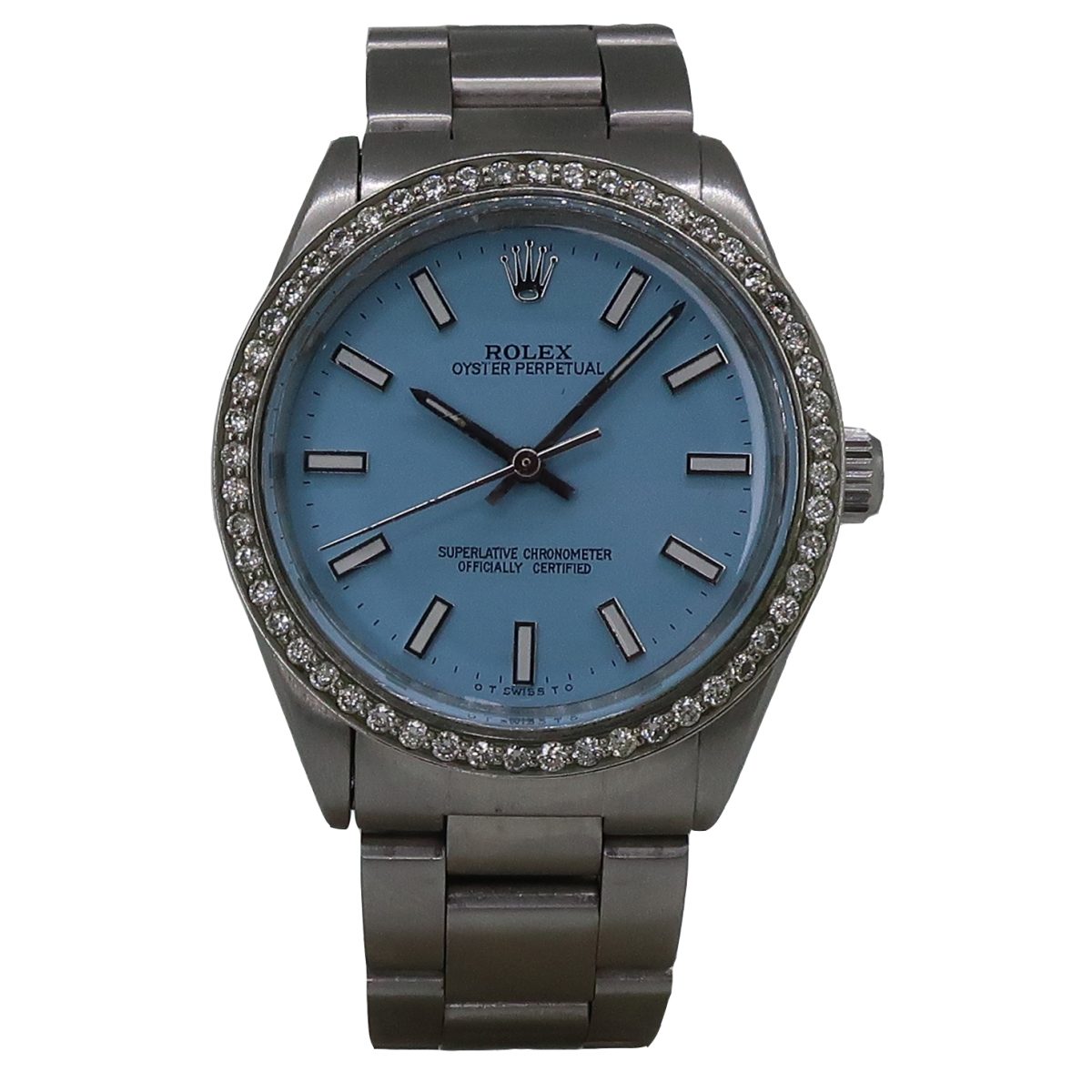 Rolex Blue Custom Dial And Custom Bezel 1007 - ITEMS OF BEAUTY